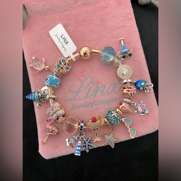 Linx | Jewelry | Linx Rose Gold Bracelet With Ocean And Beach Themed ...
